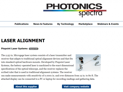 Photonics – Mircogage 2000 | Pinpoint Laser Systems