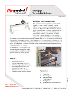 Vertical Roll Adjuster | Pinpoint Laser Systems