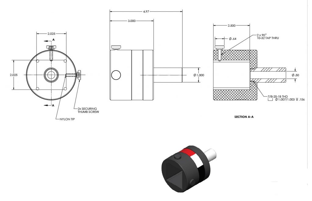 Receiver Cylindrical Bore Mount | Pinpoint Laser Systems